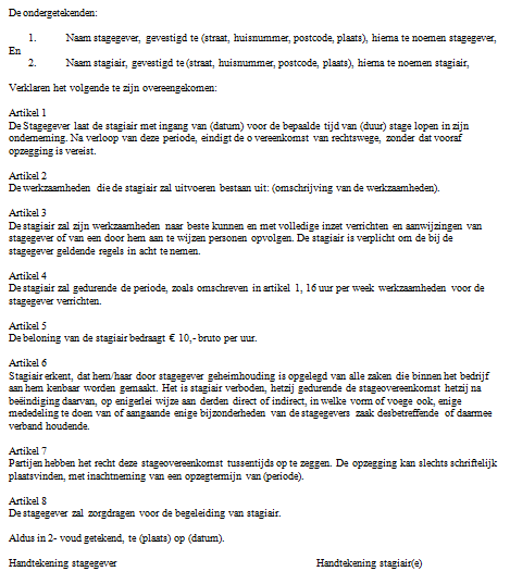 Model Contract Stage