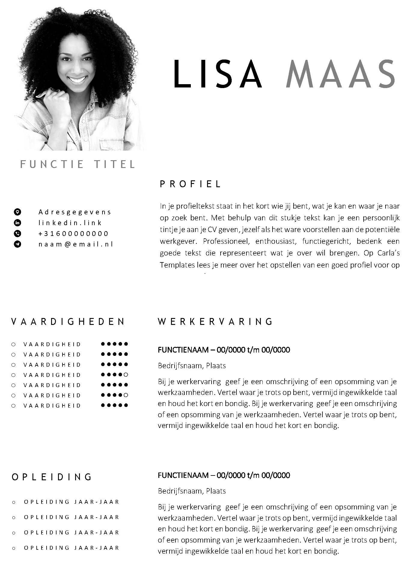 Gratis cv template